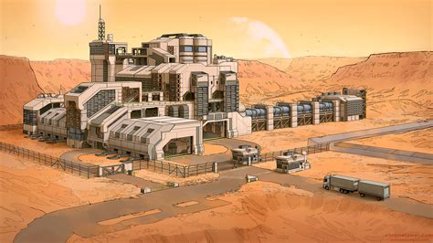 Landscape Concept Sci Fi Environment Sci Fi Building