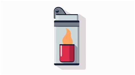 Cautionary Lighter Vector Icon For Warning Signs And Labels Premium