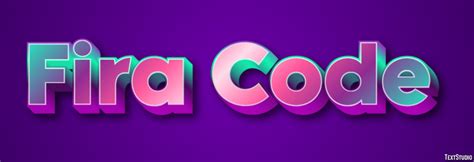 Fira Code Text Effect And Logo Design Font