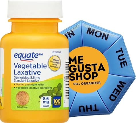 Equate Natural Vegetable Laxative Sennosides 100 Tablets