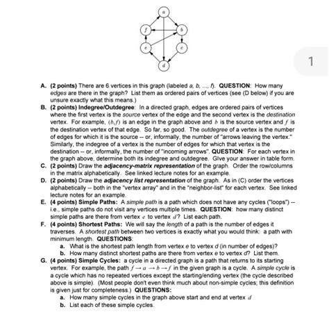 Solved A 2 Points There Are 6 Vertices In This Graph Chegg Com