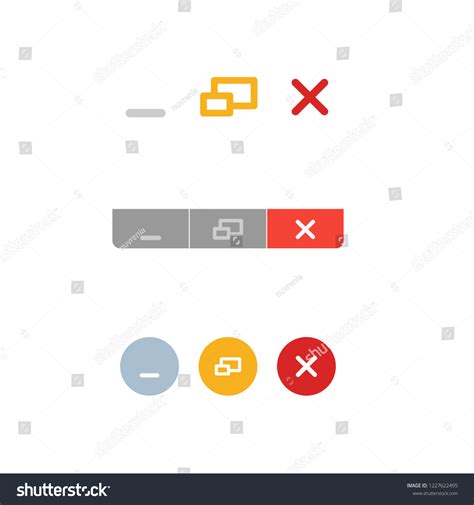 Minimize Restore Close App Icon Stock Vector Royalty Free 1227622495 Shutterstock