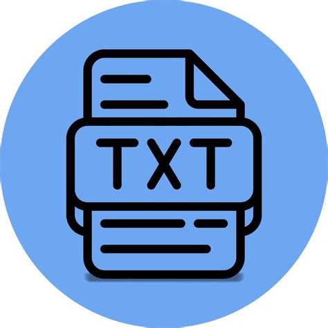 Txt File Type Icon Files And Document Format Extension With An