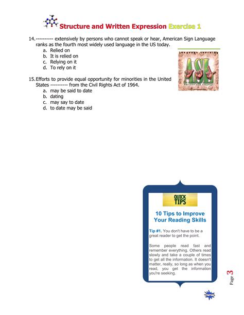 Structure And Written Expression Practice 1 Pdf