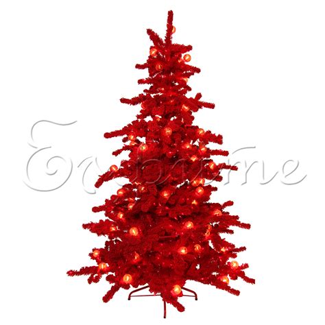 Ексклузивна червена елха с Led и лампички Балони