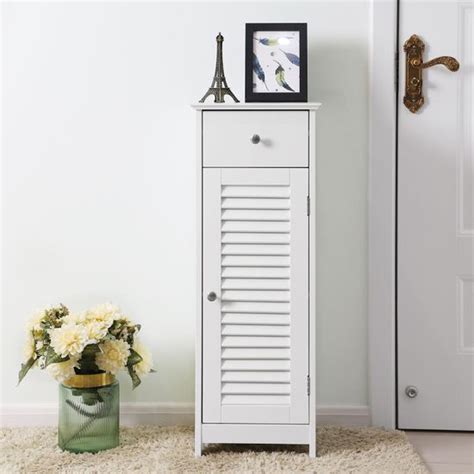 Shutter Door Bathroom Cabinet Cabinet Vasagle By Songmics