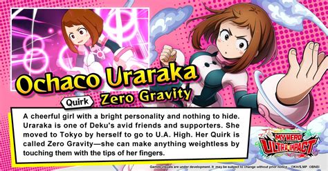Uravity Ochaco Uraraka Quirk Zero Gravity Hero Wallpaper Off