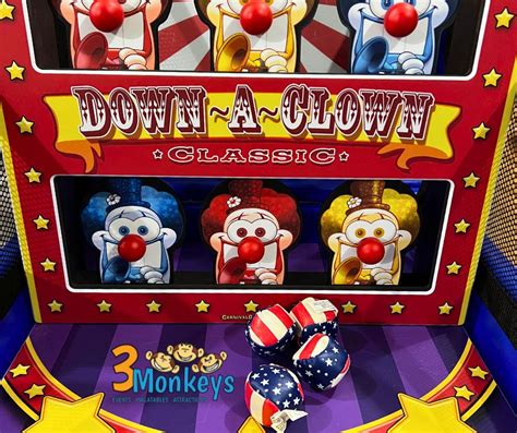 Knock Down The Clown Carnival Game Rental