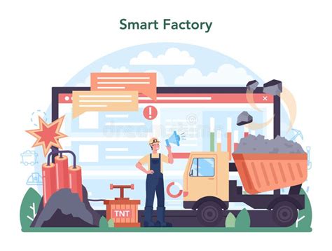 Mineral Exploration Concept Typographic Header Mining And Natural Stock Vector Illustration