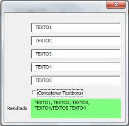 Concatenar Textos En Un Solo Textbox