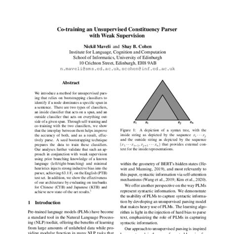 Co Training An Unsupervised Constituency Parser With Weak Supervision