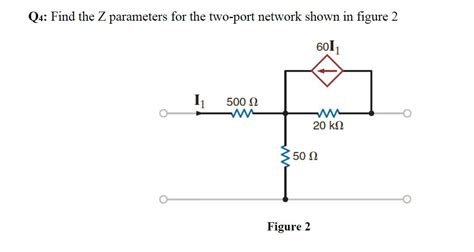 Solved Q Find The Z Parameters For The Two Port Network Chegg Com