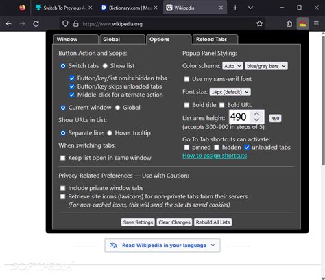 Switch To Previous Active Tab And Reload All Tabs Download Softpedia