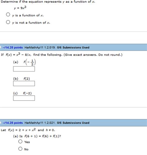 Solved Do The Graphs Below Represent Y As A Function Of X