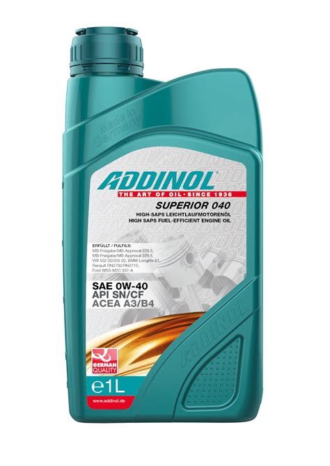 Buy ADDINOL SUPERIOR 0W-40 Made In Germany 1 litre in Pakistan - MotorCars