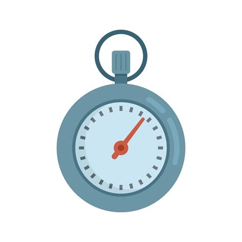 Stopclock Icon Flat Vector Stopwatch Clock 17336854 Vector Art At Vecteezy