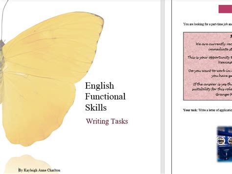 Functional Skills English Reform Writing Tasks Level Tasks Teaching Resources