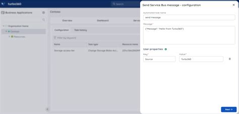 service bus tasks automated task