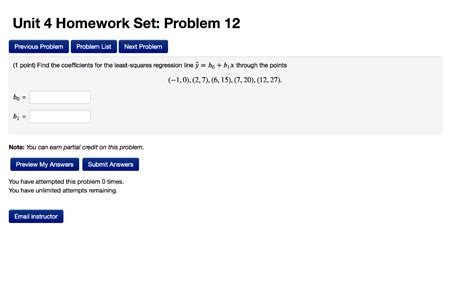 Solved Unit 4 Homework Set Problem 12 Previous Problem