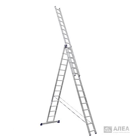 Лестница трехсекционная алюмет hs3 6315 усиленная 15 ступеней - купить ...
