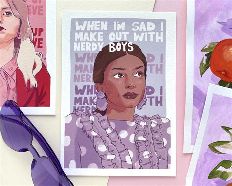 Ruby Matthews Sex Education Print Netflix Funny Quotation Wall Art Pink Home Decor Feminist