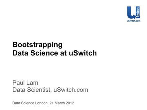 Bootstrapping Data Science Ppt