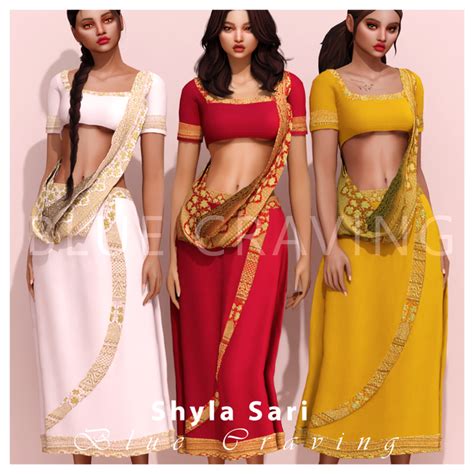 Shyla Sari Blue Craving Sims 4 Dresses Sims Sims 4