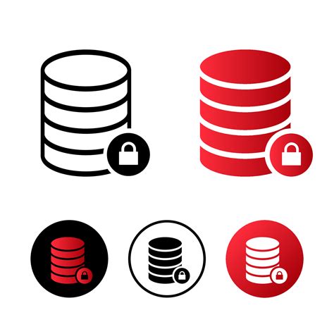 Database Lock Icon Illustration 5007210 Vector Art At Vecteezy