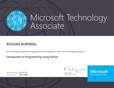 roshan burnwal on linkedin mta python microsoft programming pythonprogramming