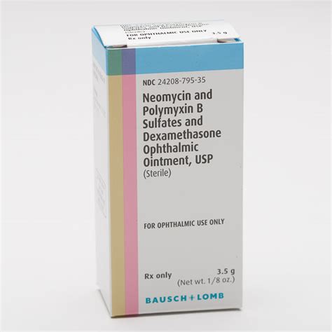 Neomycinpolydex Ophth Oint 35gm Bausch Medicco Plus