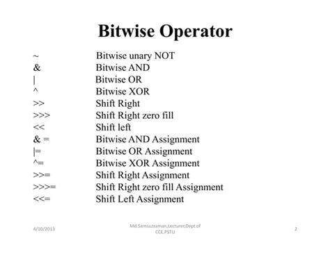 15 Bitwise Operators Pdf Programming Languages Computing