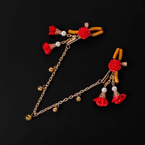 Sex Toys Sm Diamond Bells Milk Clip Vagina Emperor Clip Female Training Nipple Chain Clip Adult