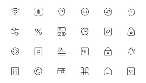 Pixel Perfect User Interface Icon Set Line Icons For App Web Print Editable Stroke UI EPS Free