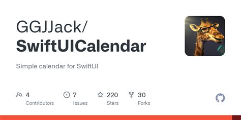Github Ggjjackswiftuicalendar Simple Calendar For Swiftui