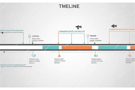 화살표 다이어그램 타임라인 간트 차트 템플릿 프리미엄 Ai 생성 이미지