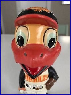 Vintage Baltimore Orioles Mascot Green Base Bobblehead Sports