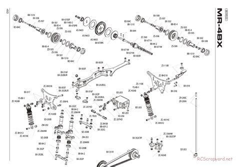 Yokomo MR 4BX Exploded View And Parts List MR4BX RCScrapyard Radio Controlled Model