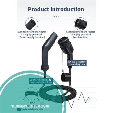 Dây cable nối dài sạc ô tô điện kW A V CEV Sạc Điện Oto