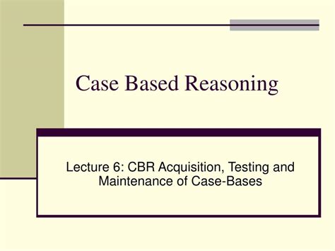 Ppt Case Based Reasoning Powerpoint Presentation Free Download Id 410269
