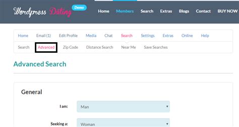 Advance Search Feature WordPress Dating Plugin