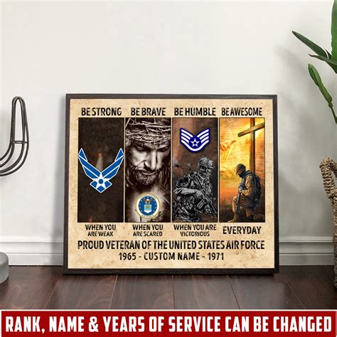 Us Air Force E 6 Air Force Technical Sergeant Poster With Frame