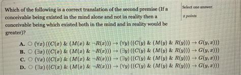 Here Is A Famous Extended Argument For The Existence