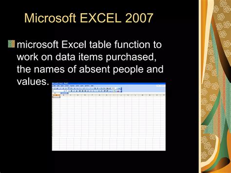 Microsoft Office Excel PPT