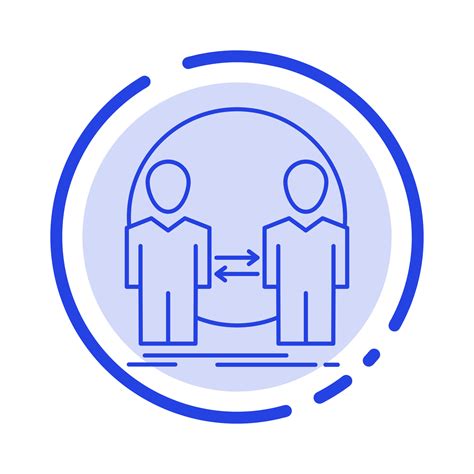 Man Clone User Identity Duplicate Blue Dotted Line Line Icon 19100858 Vector Art At Vecteezy