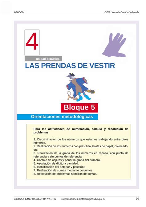 Pdf Unidad Didáctica Las Prendas De Vestir Bloque 5 · 2 Realización