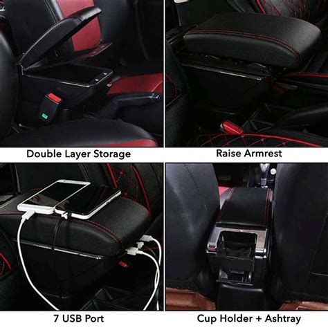 Perodua Axia 2014 2021 Console With Usb Arm Rest Lazada
