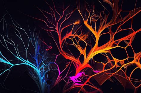 Premium Photo Abstract Neural Background Generative Ai