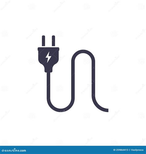 Electric Plug Power Vector Consumption Ac Symbol Icon Electric Plug Icon Illustration Isolated