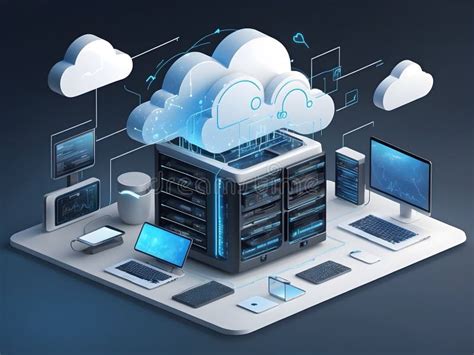 The Power And Potential Of Remote Data Storage Stock Illustration Illustration Of Innovation