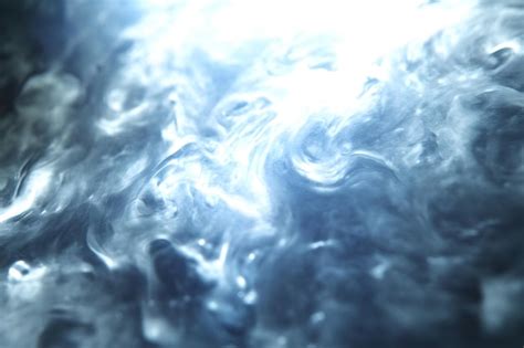 Abstract Blue Swirling Smoke Background Premium Ai Generated Image